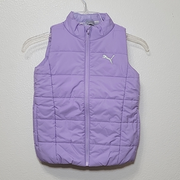 Puma | Jackets & Coats | Puma Girls Xs 56 Light Purple Puffer Vest ...